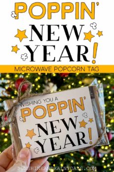 Wishing You A Poppin' New Year Microwave Popcorn Tag - Sunshine and ...