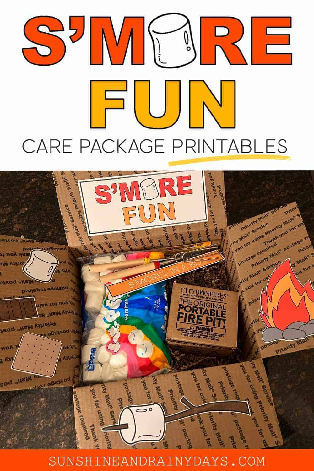 S'more Fun Care Package Ideas - Sunshine and Rainy Days