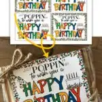 Happy Birthday Microwave Popcorn Tag - Sunshine and Rainy Days