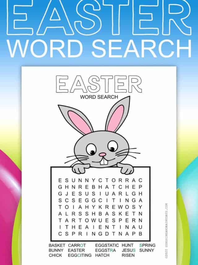 Easter Crossword Puzzle - Sunshine and Rainy Days