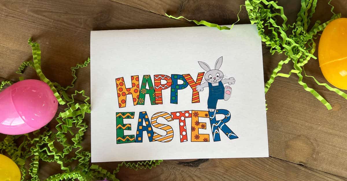 Free Printable Happy Easter Card - Sunshine and Rainy Days