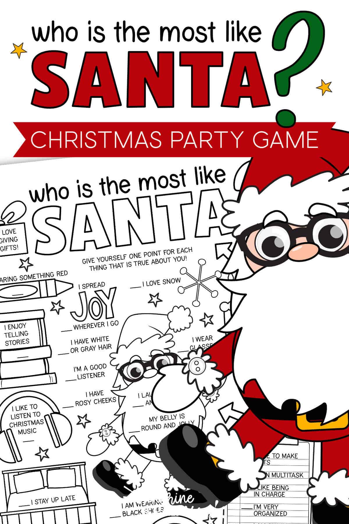 Who Is The Most Like Santa Game - Sunshine and Rainy Days