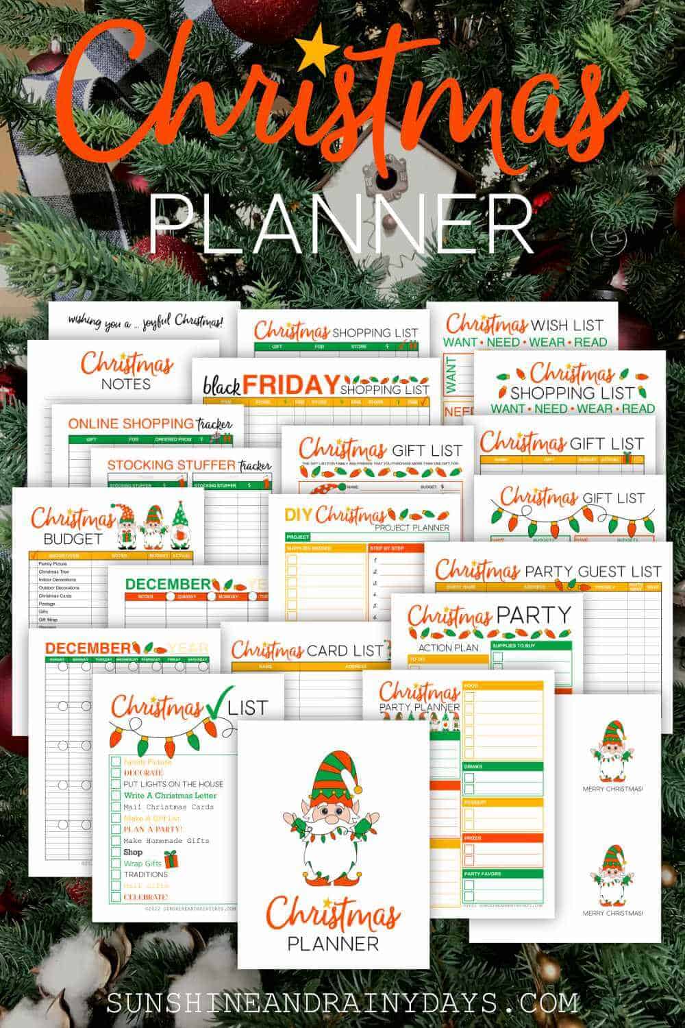 Christmas Planner (It's Fillable, Too!) - Sunshine and Rainy Days