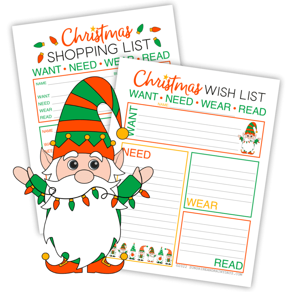 Christmas Want, Need, Wear, Read Gift and Wish List - Sunshine and ...