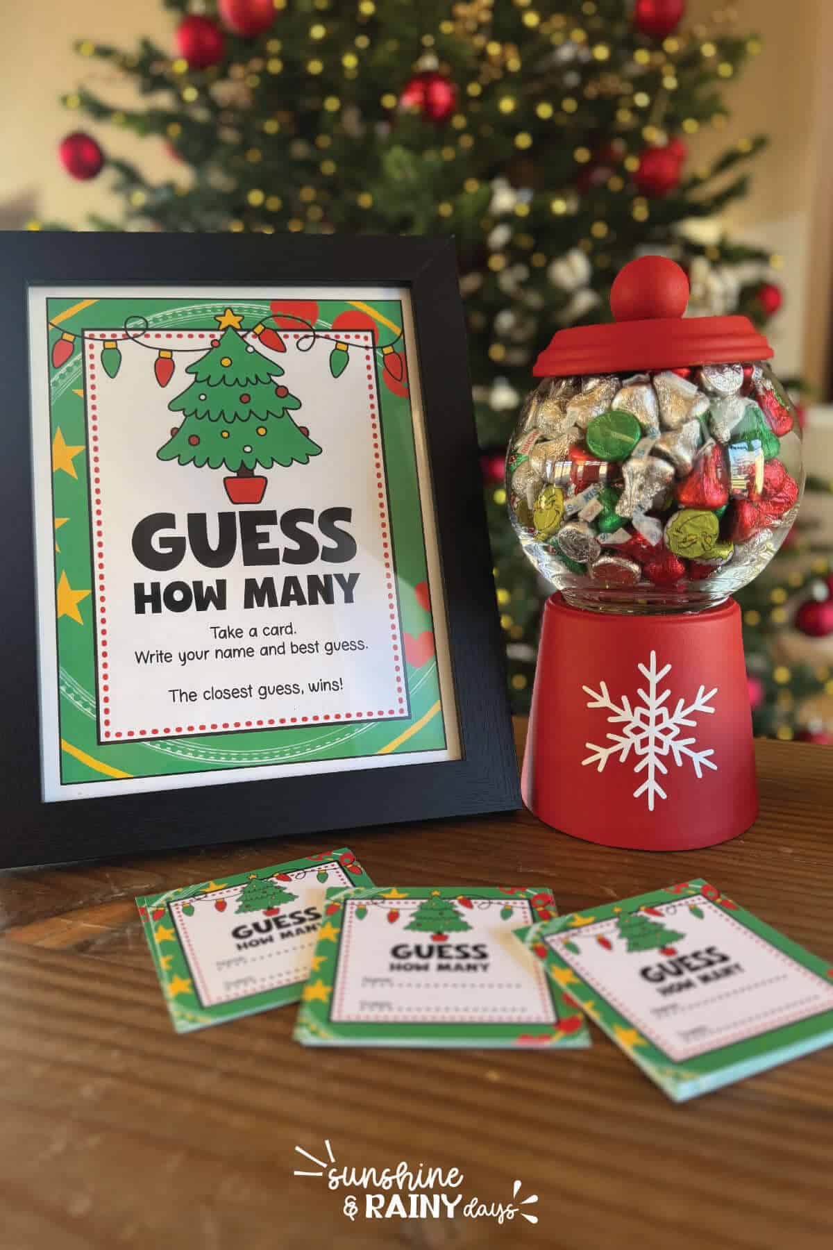 Guess How Many Christmas Party Game - Sunshine and Rainy Days