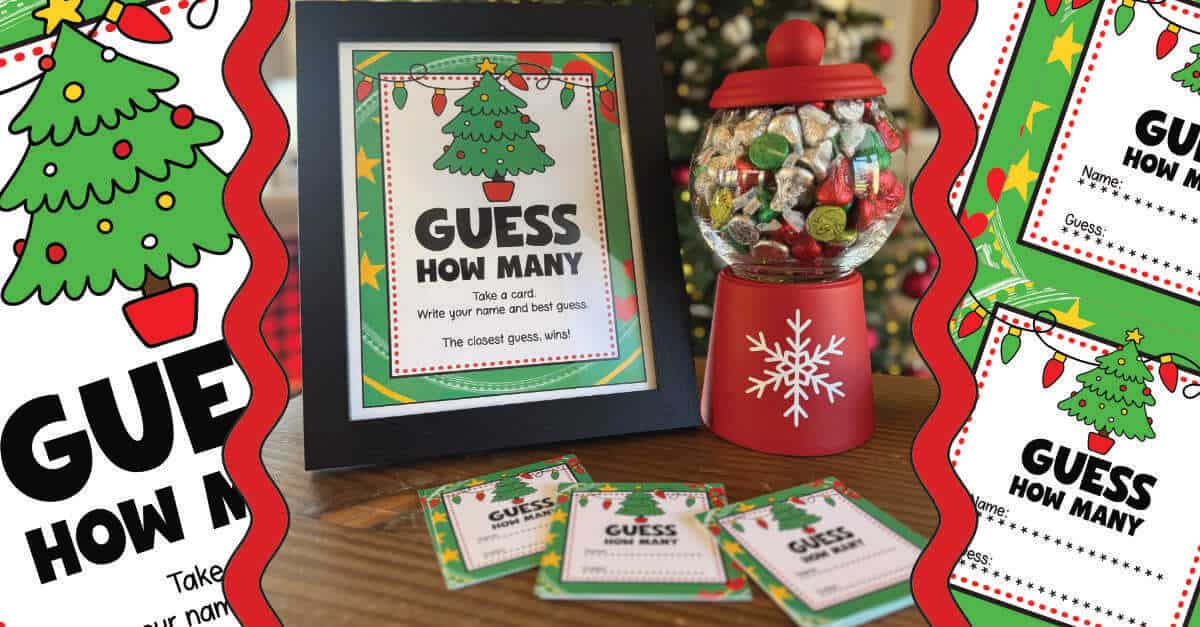 Guess How Many Christmas Party Game - Sunshine and Rainy Days