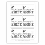 Let Your Light Shine Glow Stick Party Favor Idea - Sunshine and Rainy Days
