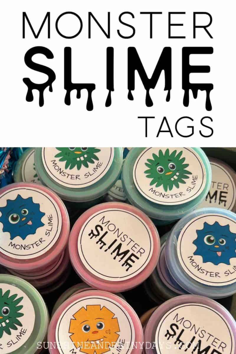 Monster Slime Tags You Can Print At Home! - Sunshine and Rainy Days