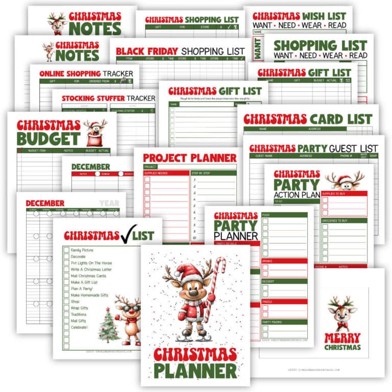 Printable Christmas Planner - Sunshine and Rainy Days