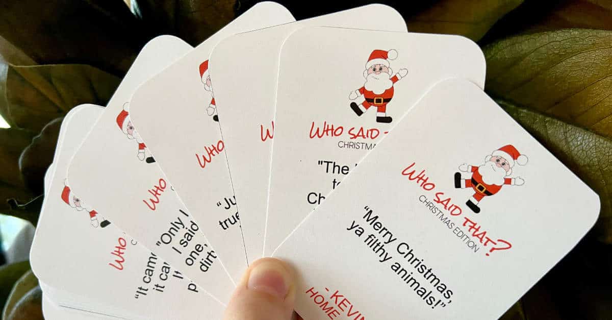 Who Said That Christmas Game - Sunshine and Rainy Days