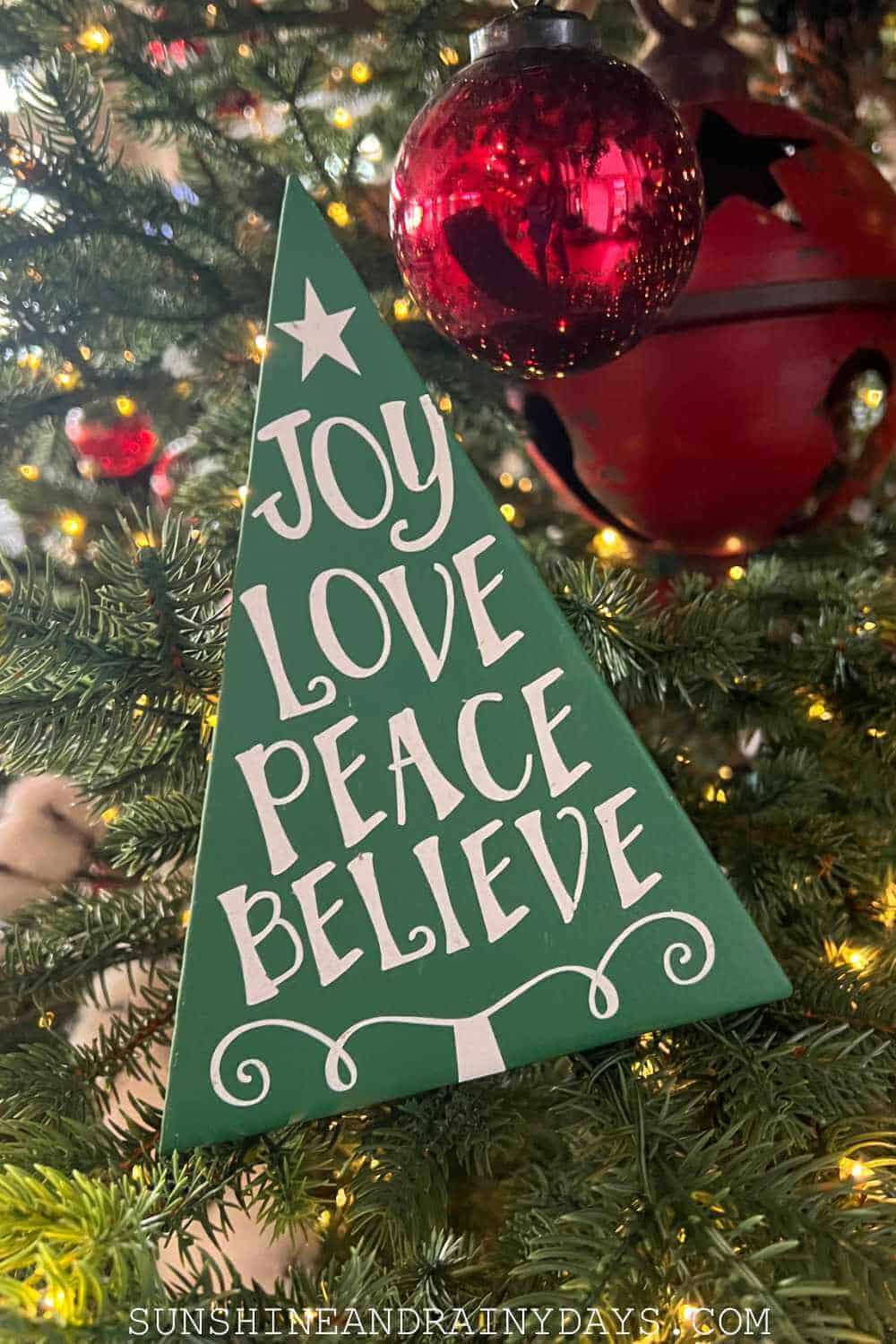 Easy DIY Wood Christmas Tree Triangle - Sunshine and Rainy Days