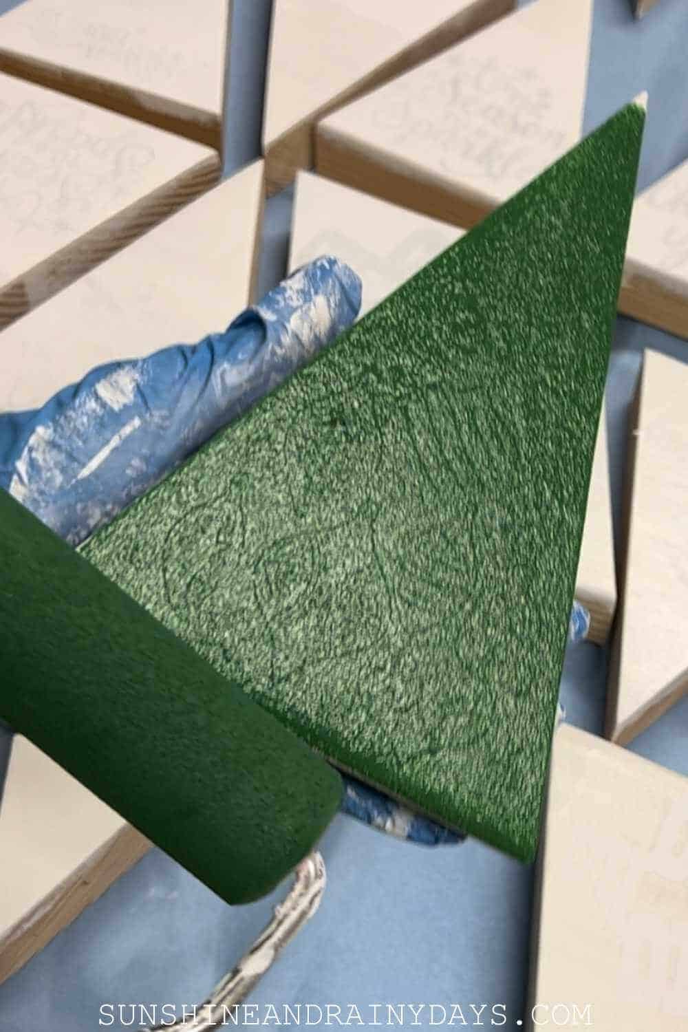 Easy DIY Wood Christmas Tree Triangle - Sunshine and Rainy Days