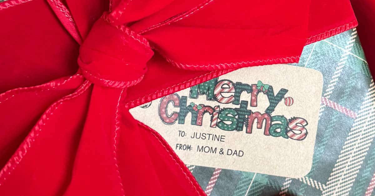 Fillable Christmas Gift Tags - Sunshine and Rainy Days