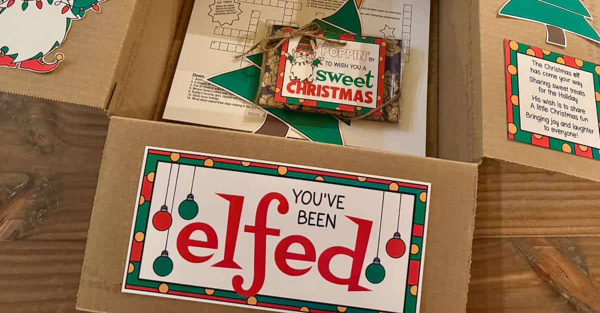 You've Been Elfed Care Package Printables - Sunshine and Rainy Days