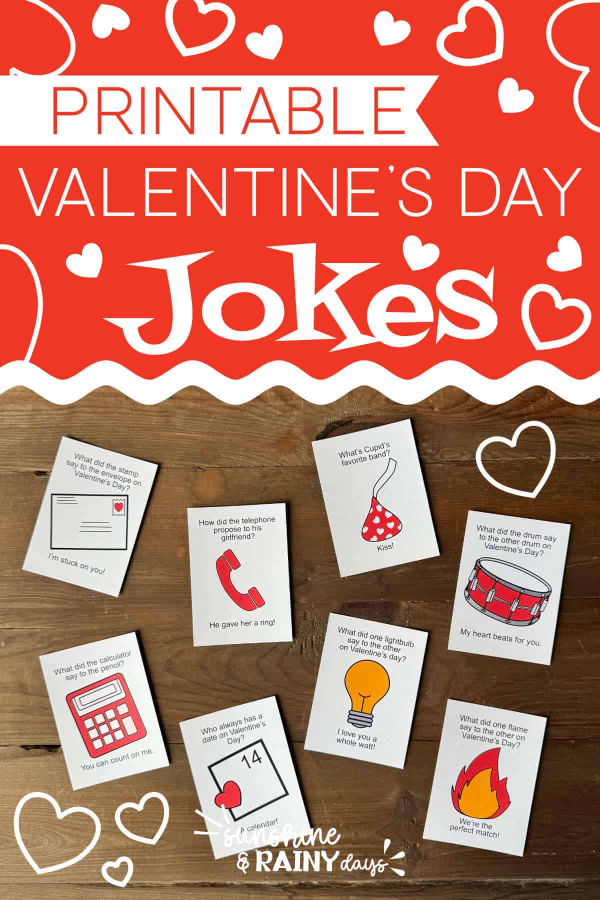 Printable Valentine's Day Jokes - Sunshine and Rainy Days