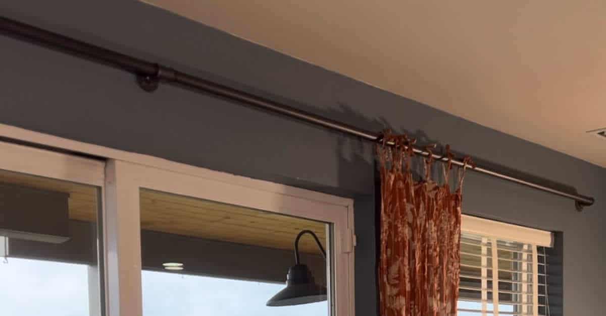 DIY Industrial Pipe Curtain Rod - Sunshine and Rainy Days