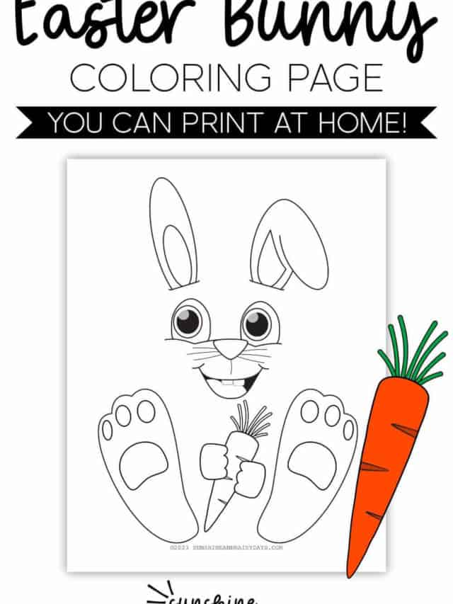 Printable Easter Gnome Coloring Pages - Sunshine and Rainy Days