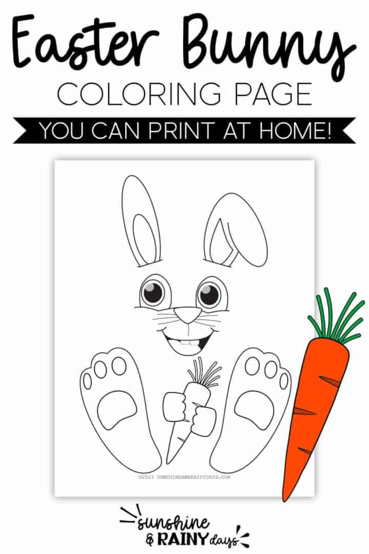 Printable Easter Gnome Coloring Pages - Sunshine and Rainy Days