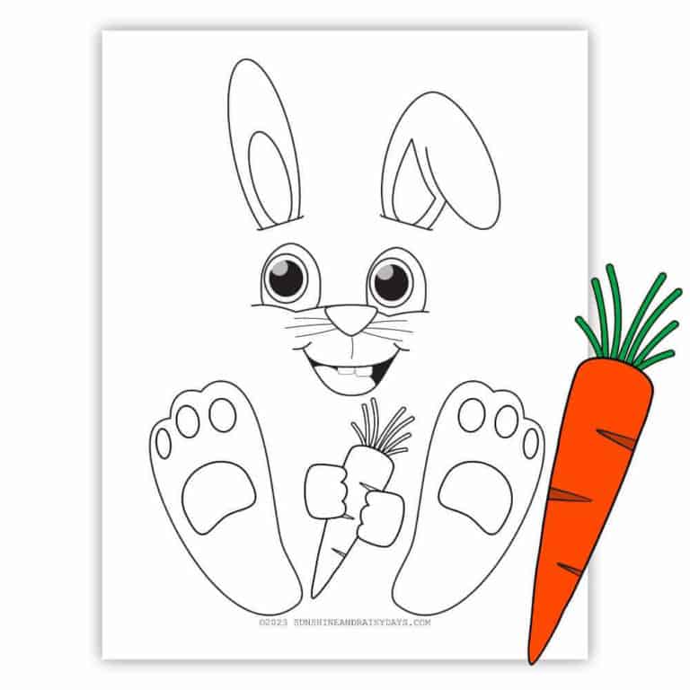 Easter Bunny Coloring Page - Sunshine and Rainy Days