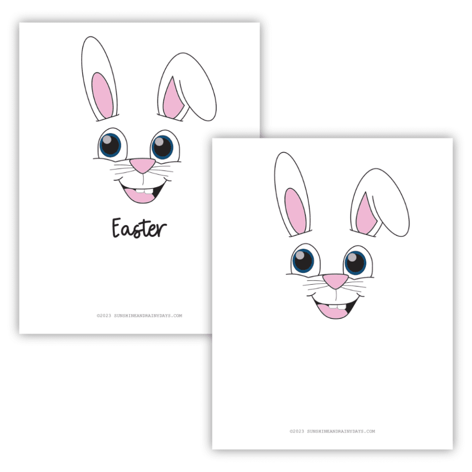 Easter Bunny Footprint Craft Printable - Sunshine and Rainy Days
