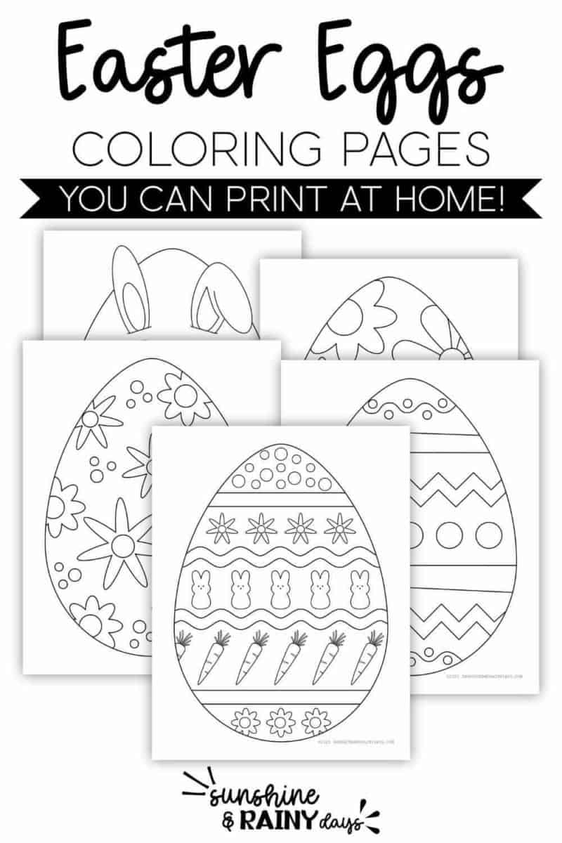 Printable Easter Gnome Coloring Pages - Sunshine and Rainy Days
