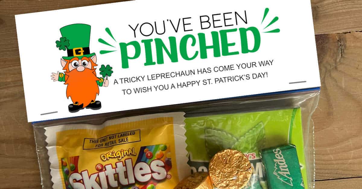 You've Been Pinched Printable Tags For St. Patrick's Day - Sunshine and ...
