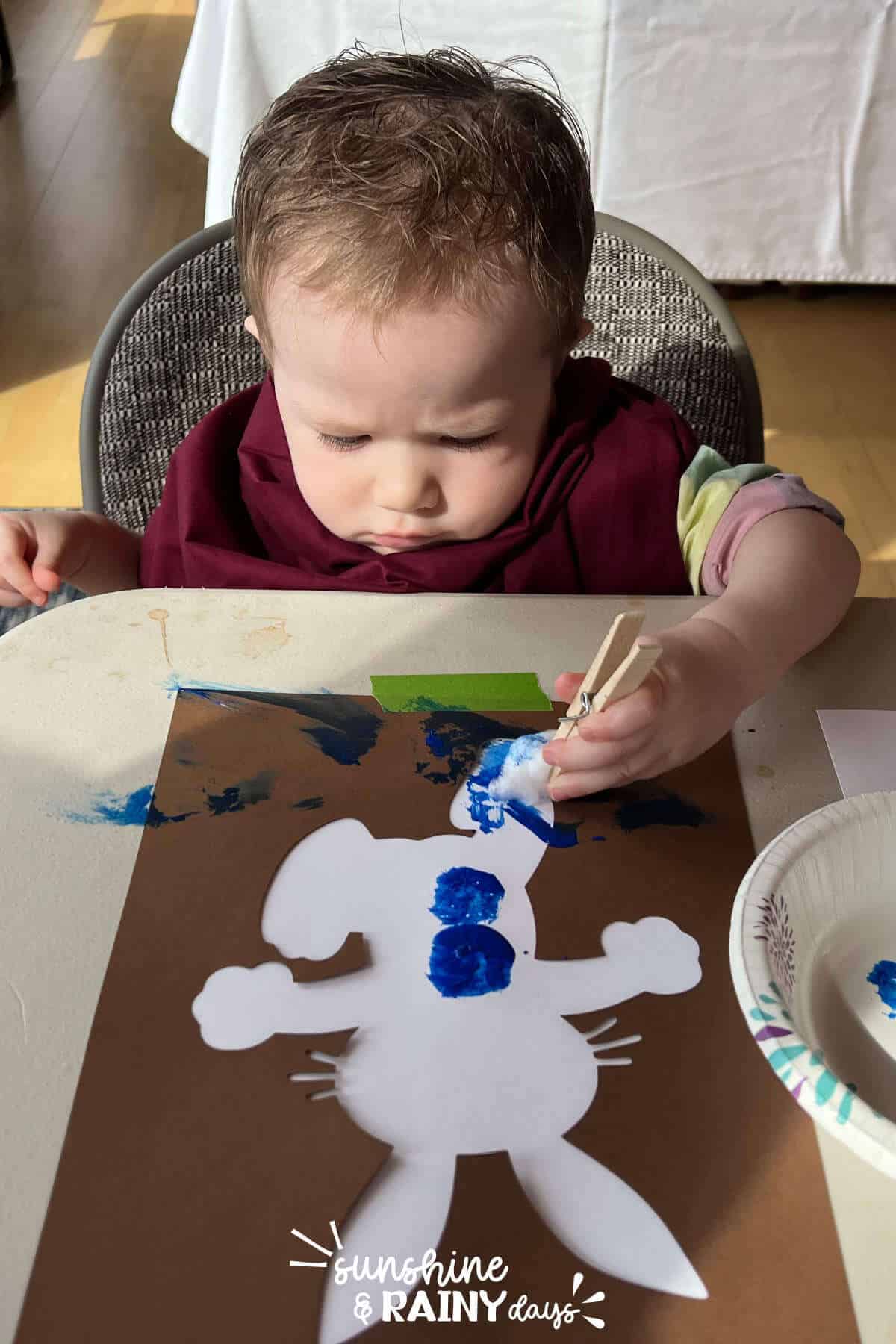 Bunny Stencil For Preschool Painting - Sunshine and Rainy Days