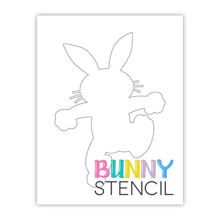 Bunny Stencil For Preschool Painting - Sunshine and Rainy Days