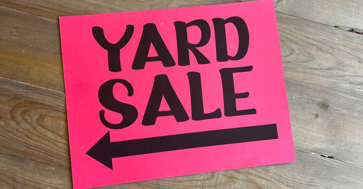 Printable Yard Sale Signs - Sunshine and Rainy Days