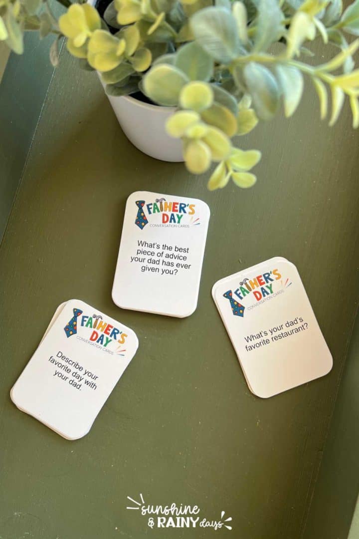 Father's Day Conversation Starters - Sunshine and Rainy Days