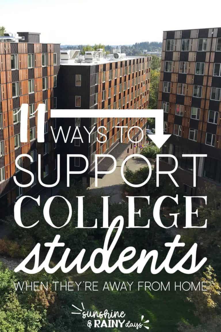 11 Ways Parents Can Support Their College Students - Sunshine and Rainy ...