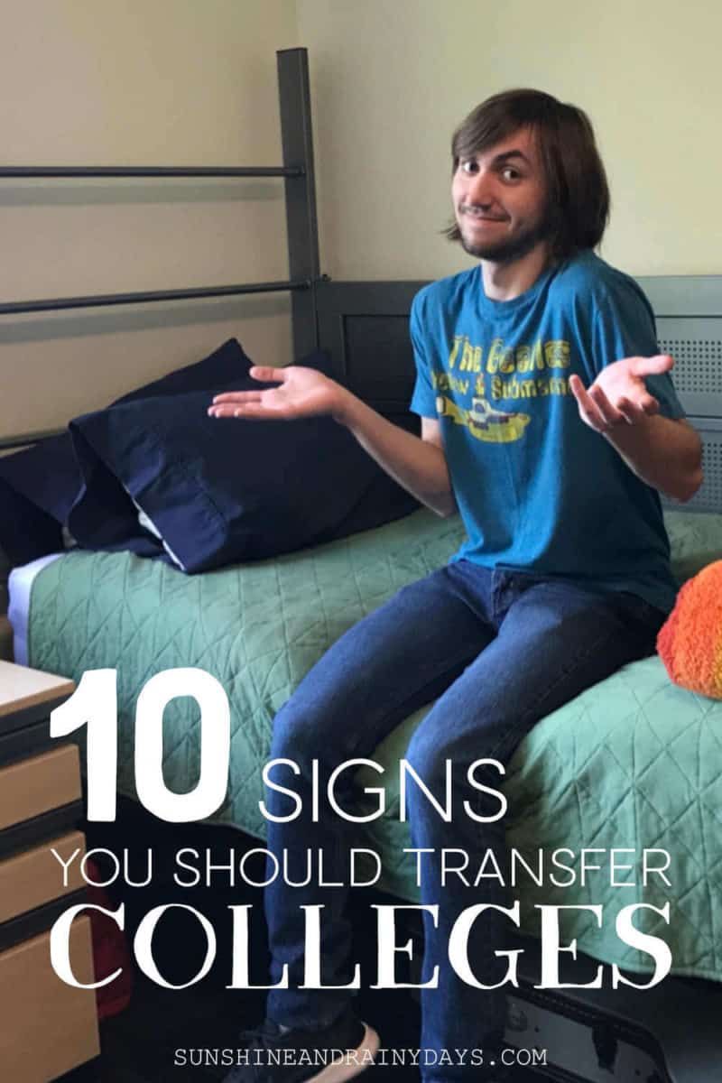 10 Signs You Should Transfer Colleges - Sunshine and Rainy Days