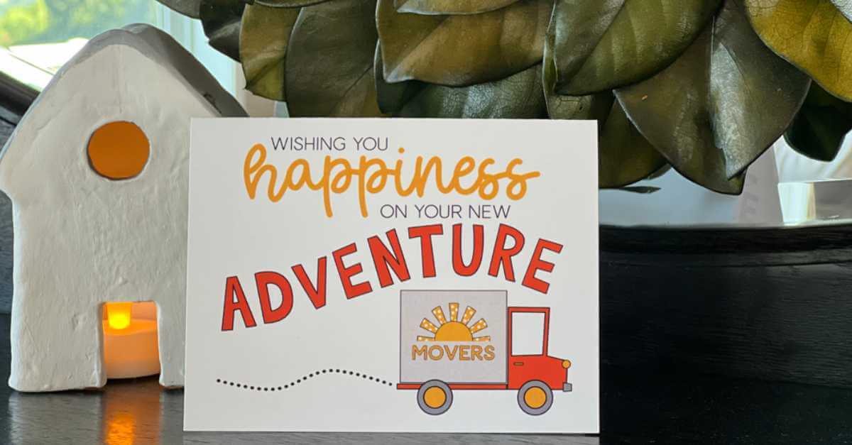 Wishing You Happiness On Your New Adventure Moving Card - Sunshine and ...