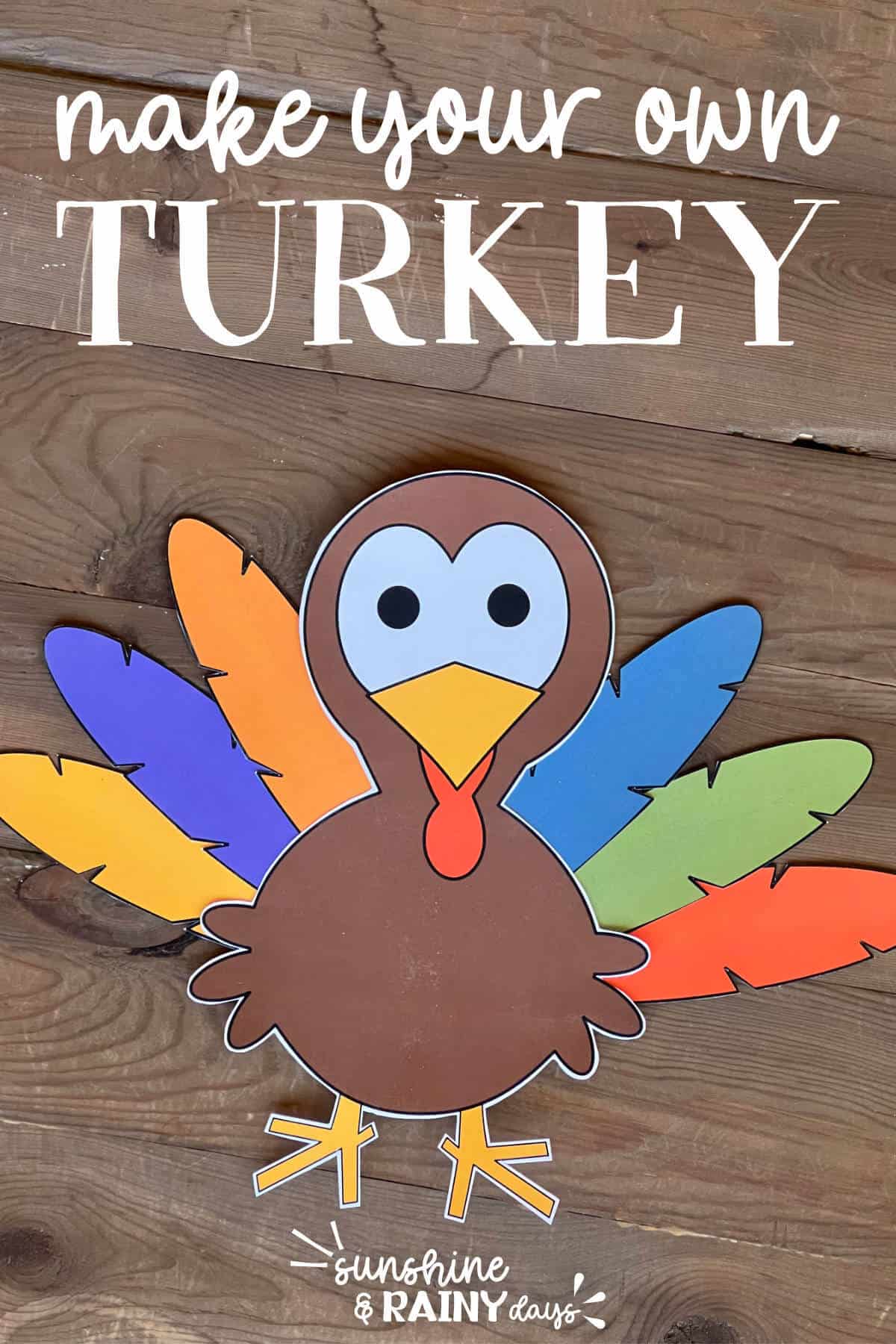 Paper Turkey Craft - Sunshine and Rainy Days