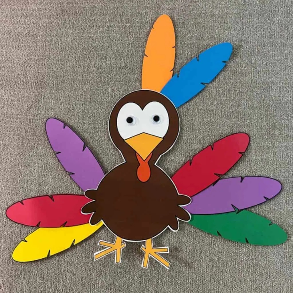 Paper Turkey Craft - Sunshine and Rainy Days