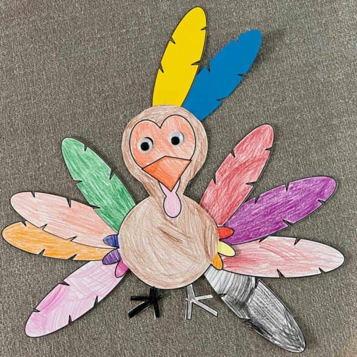 Turkey Coloring Activity - Sunshine and Rainy Days