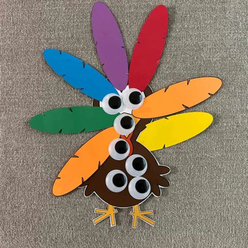 Paper Turkey Craft - Sunshine and Rainy Days
