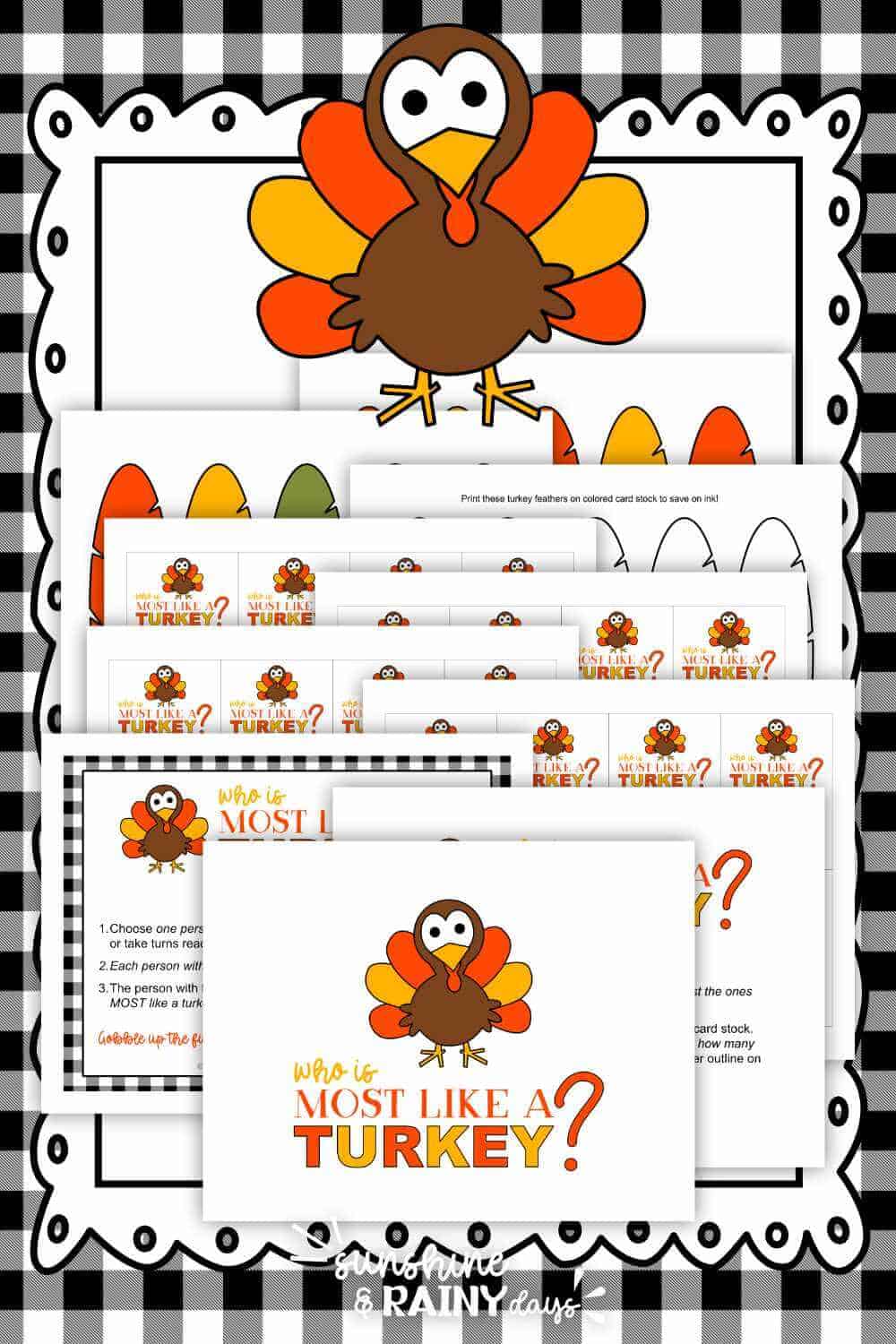 Turkey Traits Showdown: Who Is Most Like a Turkey Thanksgiving Game ...