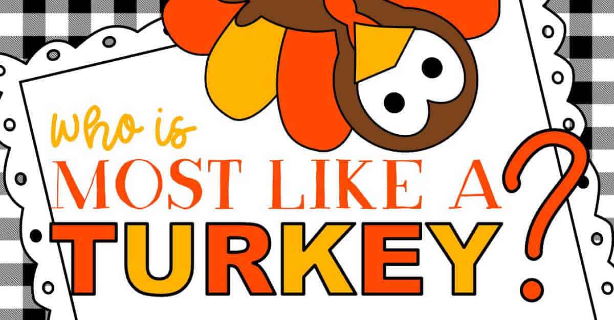 Turkey Traits Showdown: Who Is Most Like a Turkey Thanksgiving Game ...