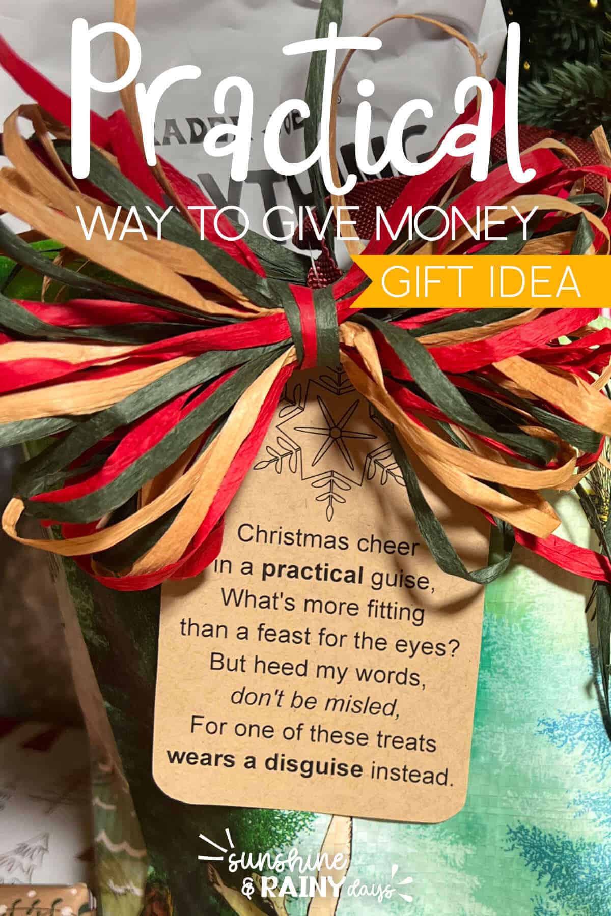 Practical Way To Give Money Gift Idea - Sunshine and Rainy Days