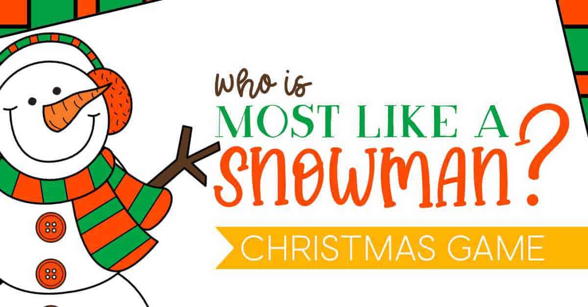 Snowman Traits Showdown: Who Is Most Like A Snowman Game - Sunshine and ...