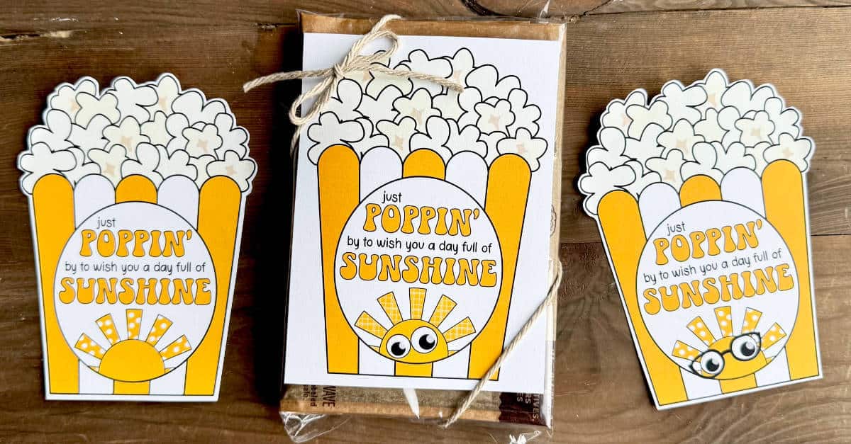 Sunshine Popcorn Tags - Sunshine and Rainy Days