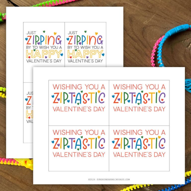 Zipper Bracelet Valentine Idea - Sunshine and Rainy Days