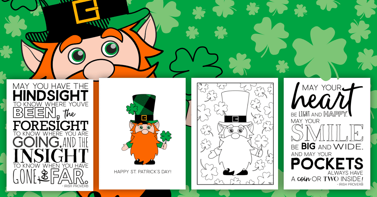 Free Printable St. Patrick's Day Cards - Sunshine and Rainy Days