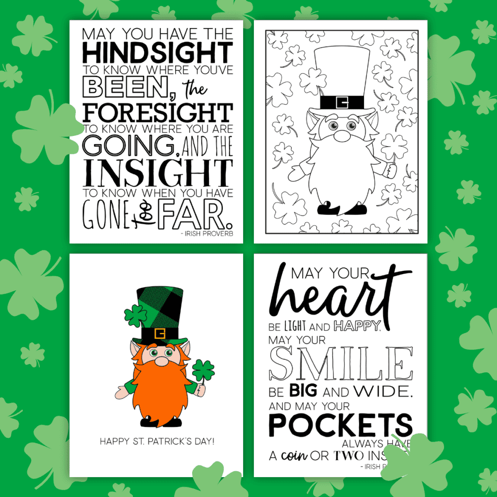 Free Printable St. Patrick's Day Cards - Sunshine and Rainy Days