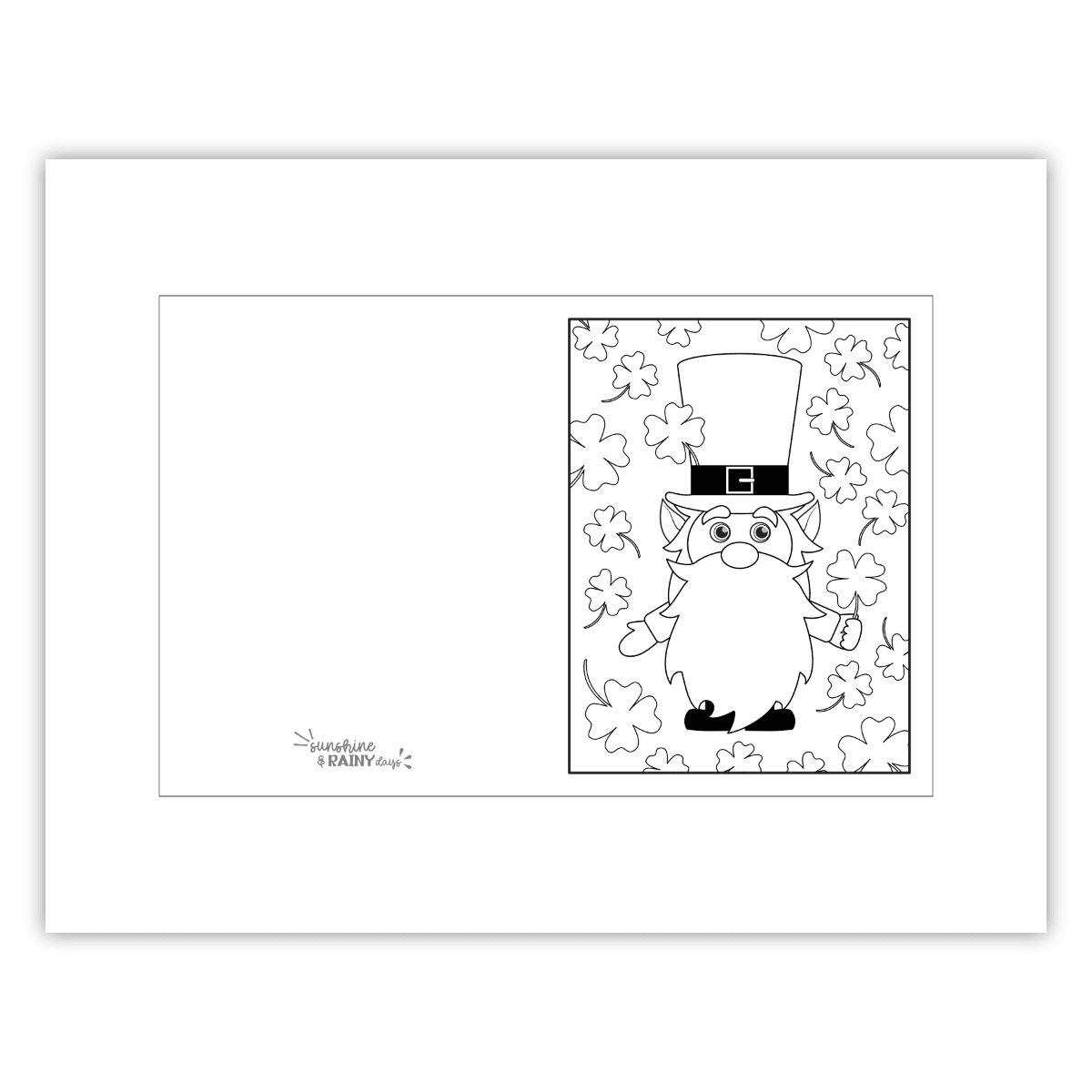 Free Printable St. Patrick's Day Cards - Sunshine and Rainy Days