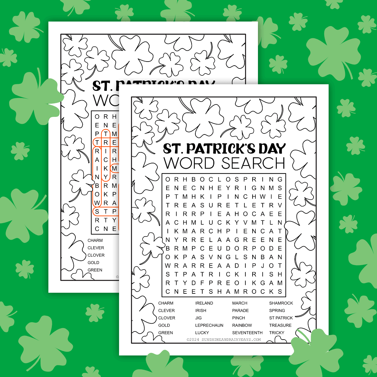 Who Is Most Like A Leprechaun St. Patrick's Day Game - Sunshine and ...