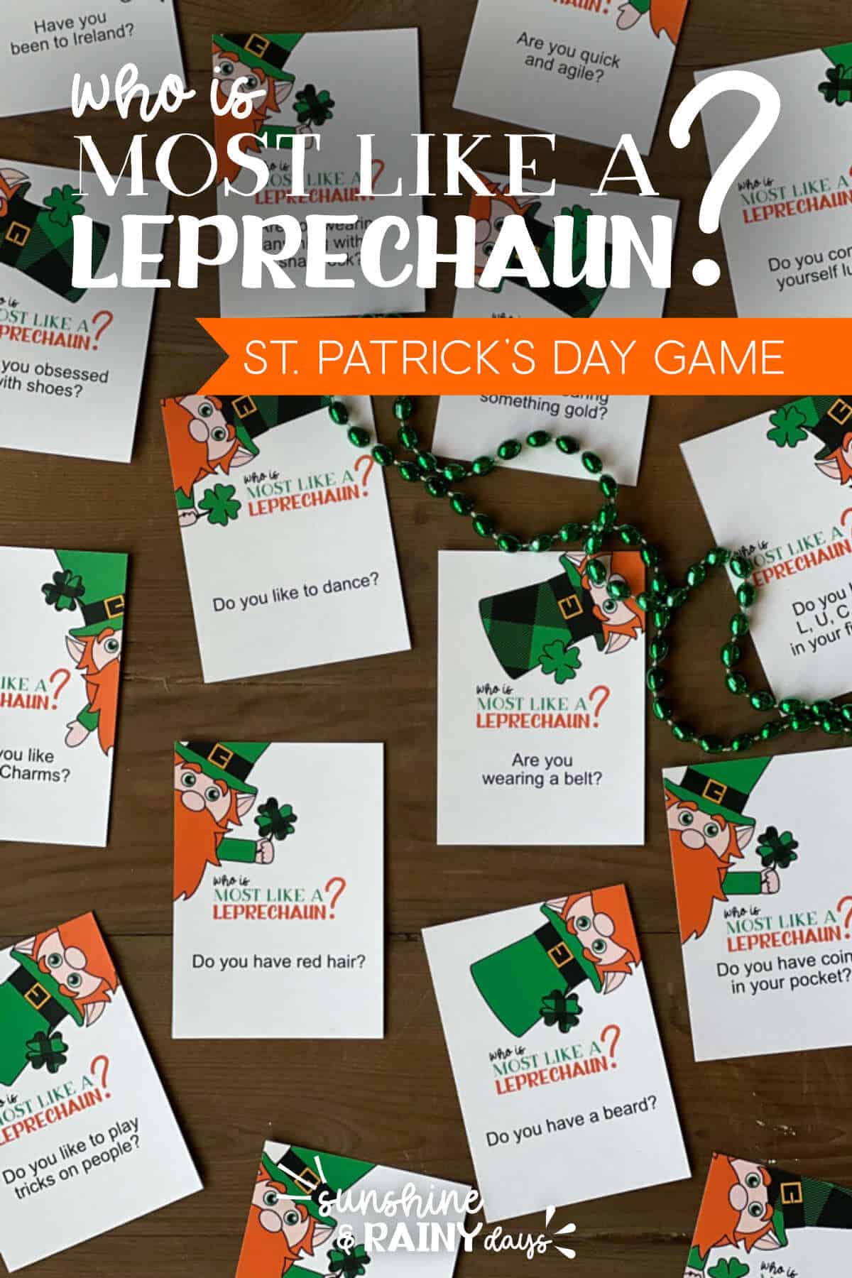 Who Is Most Like A Leprechaun St. Patrick's Day Game - Sunshine and ...