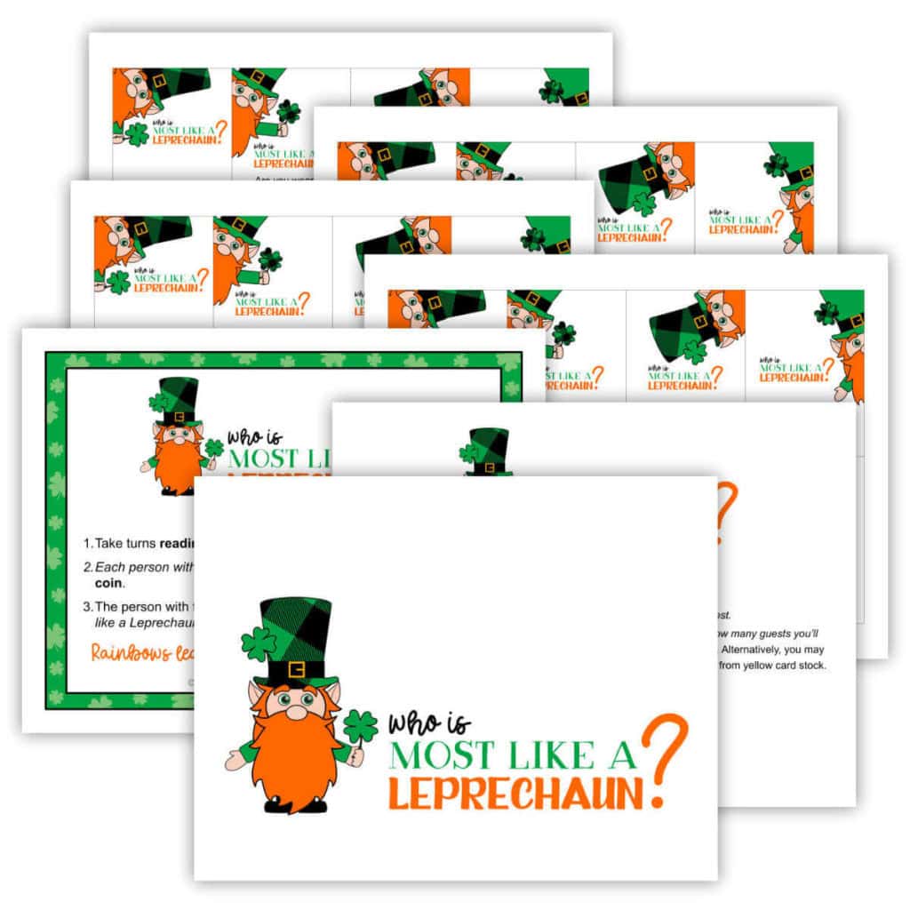 Who Is Most Like A Leprechaun St. Patrick's Day Game - Sunshine and ...