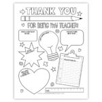 All About My Teacher Appreciation Coloring Page Printable - Sunshine ...